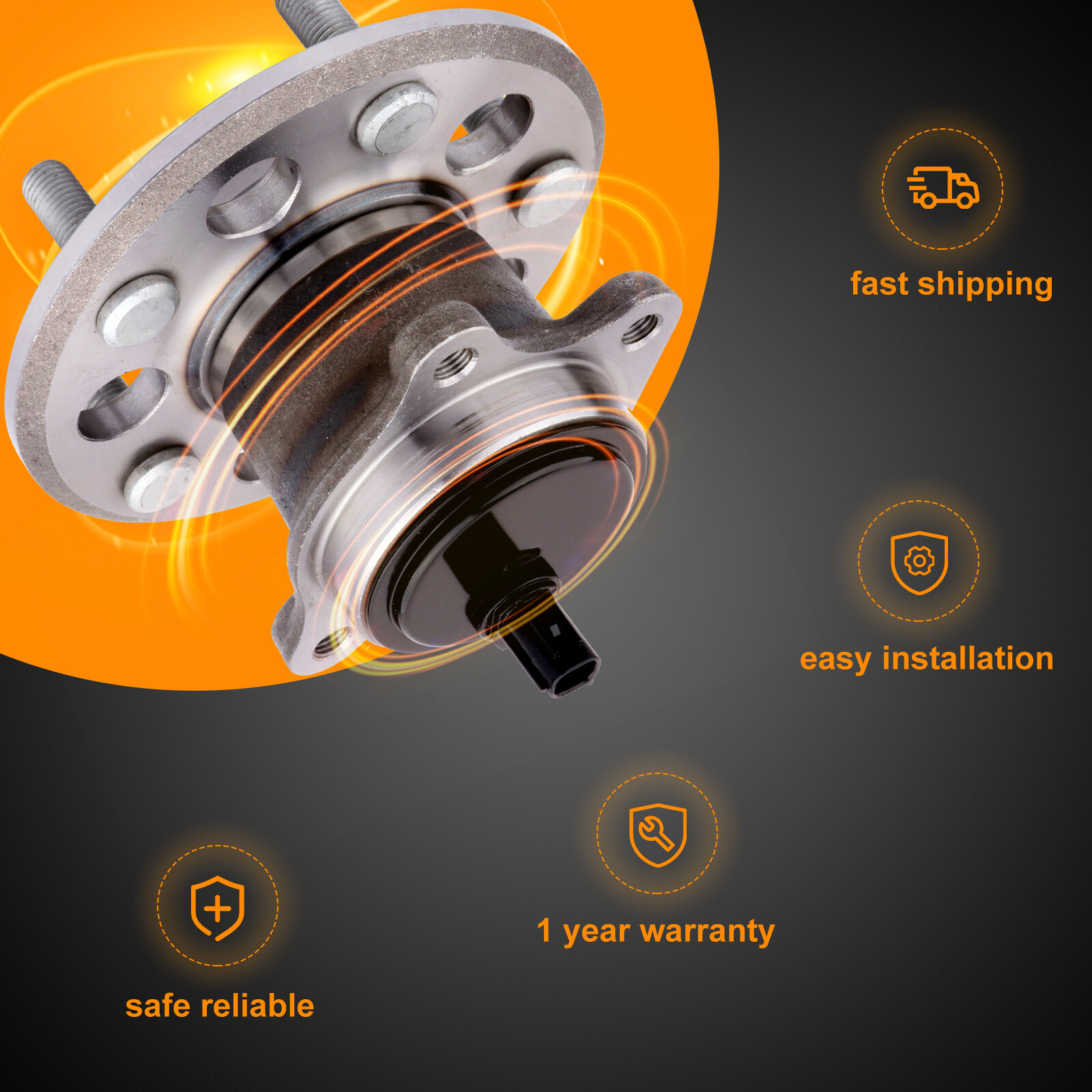 2x Rear Wheel Bearing Hub Assembly w/ ABS For Toyota Avalon Camry FWD ...