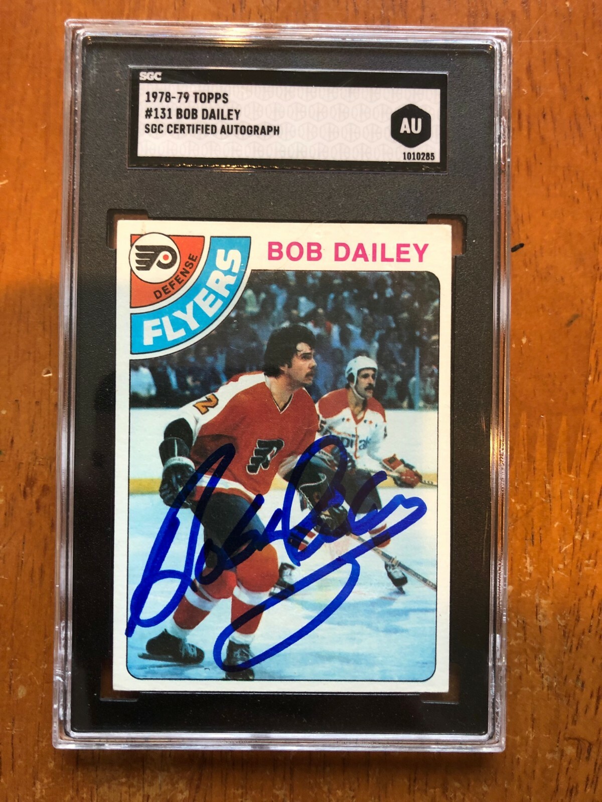 Autographed Bob Dailey 1978-79 Topps Philadelphia Flyers Card #131 SGC ...