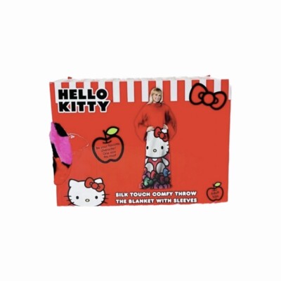 Sanrio Hello Kitty Silk Touch Comfy Throw Blanket With Sleeves Adult ...