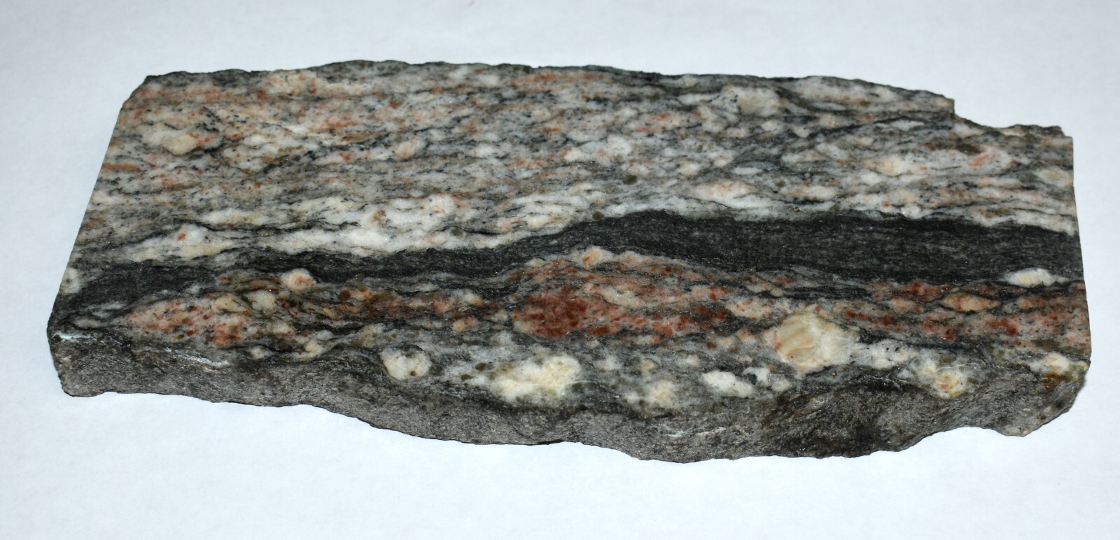 Mica-Schist Pink Feldspar Ore Polished Slab Blue Ridge North Carolina ...