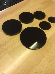 BLACK PERSPEX ACRYLIC CIRCLE ROUND DISC 3mm 5mm 10mm..... Black Disc | eBay