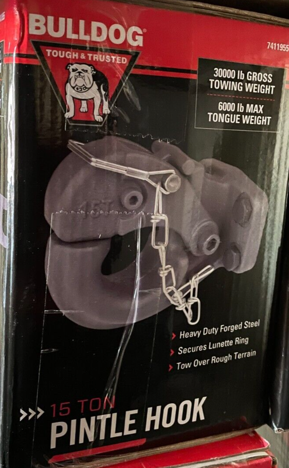 Bulldog Heavy Duty Pintle Hook, Bolt-On, 30,000 lbs. Capacity 7411955 ...