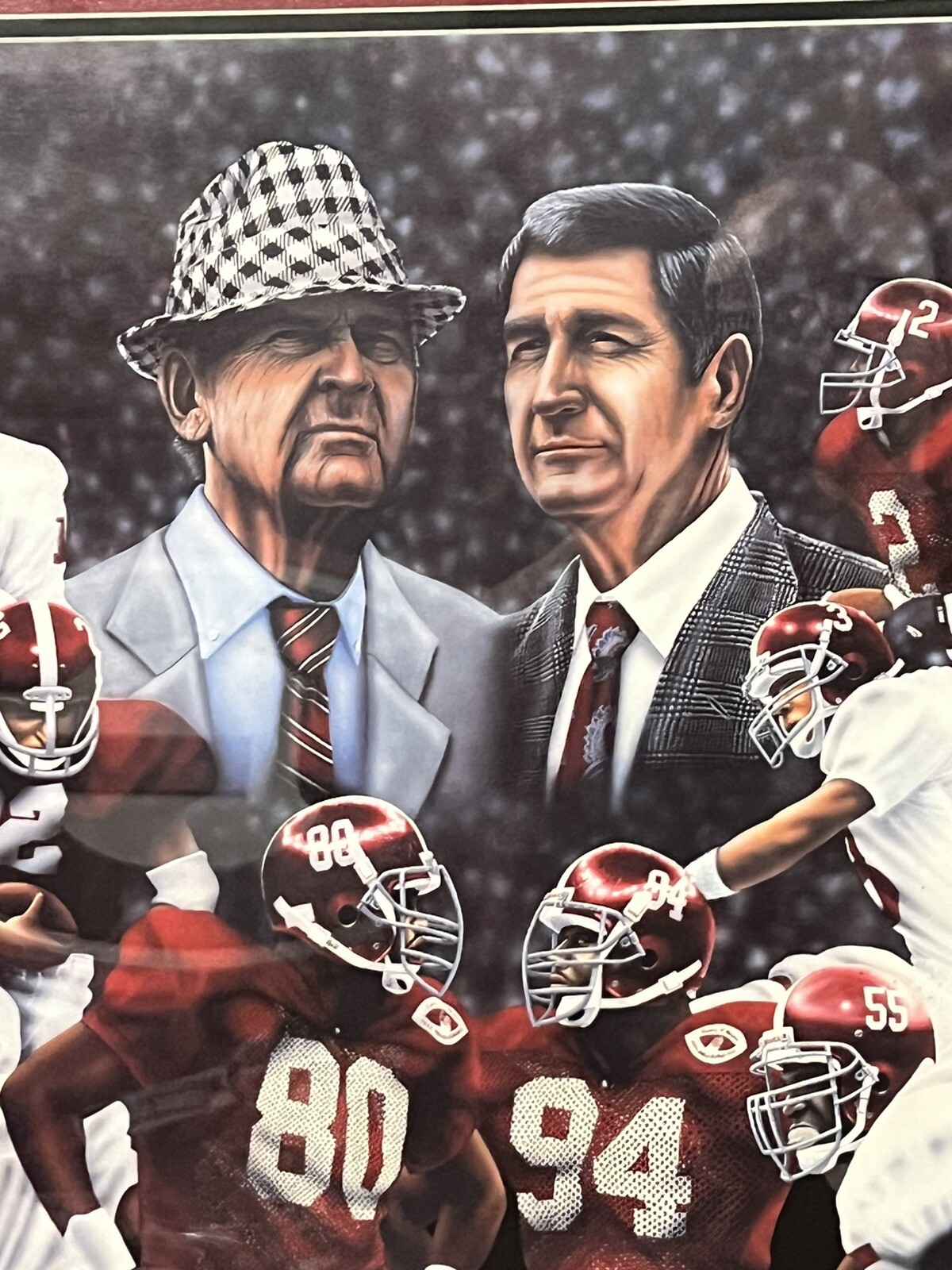 Alabama Crimson Tide Legends Of Alabama Football Large Framed Print ...