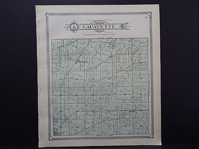 Wisconsin Walworth County Plat Map 1907 Lafayette Township K19#39 | eBay
