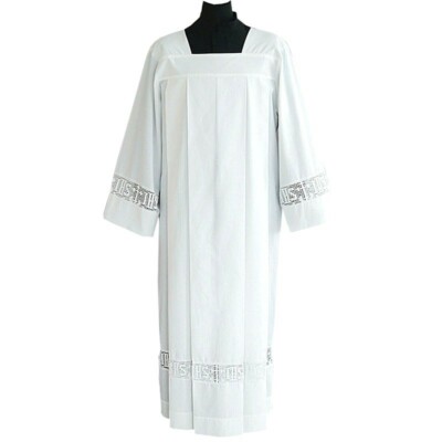 Beautiful Traditional Catholic Priest's Alb fabric blend +IHS Lace | eBay