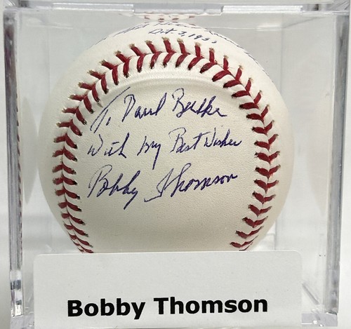Bobby Thomson Outfielder NY Giants Signed Baseball Official MLB | eBay