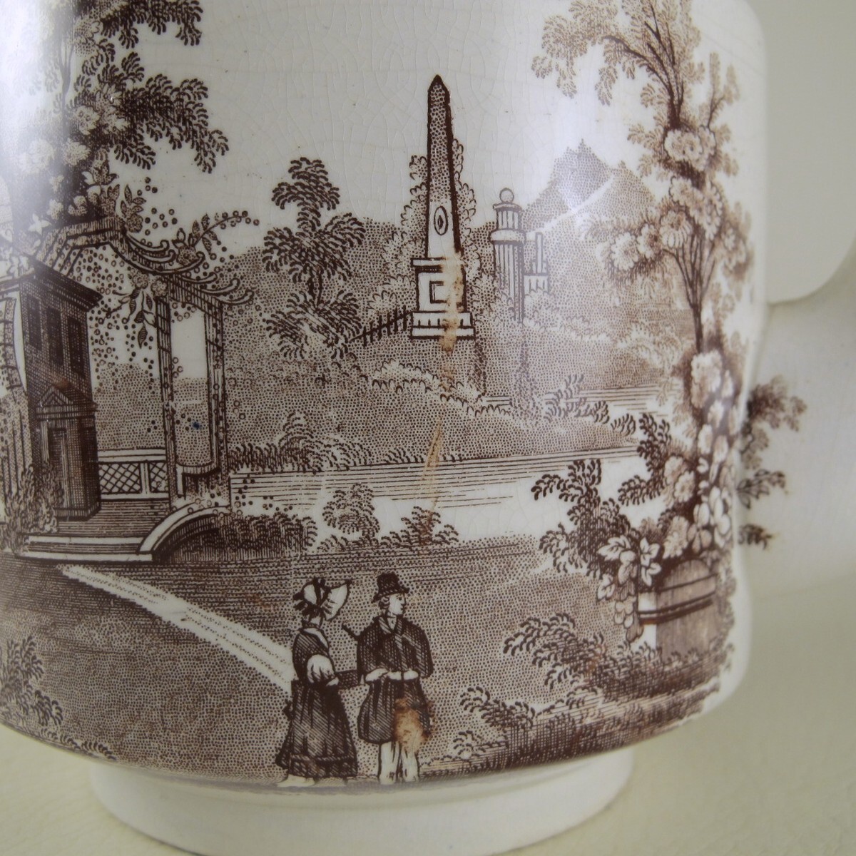 PEARL - SAMUEL ALCOCK Florentine China Brown Staffordshire Transfer ...