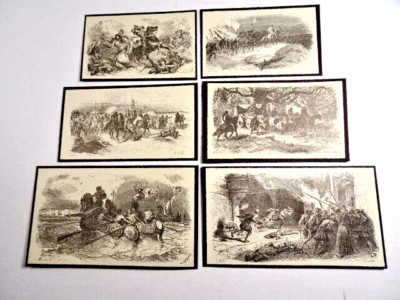 6 Antique Book ENGRAVINGS Prints Old Historical Medieval Artwork Paper ...