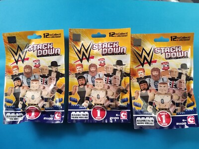NEW - WWE Stack Down Universe Series 1 - LOT 3 Blind Bags Buildable ...