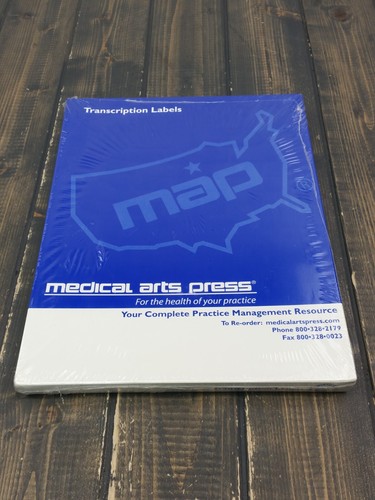 Medical Arts Press Transcription Labels White 100 Sheets 8" x 3-1/2" 3 ...