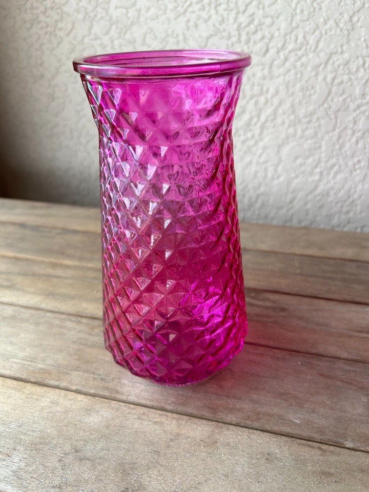 Vase, Vintage, DPS Paula, Diamond Textured Glass, 1940's | eBay