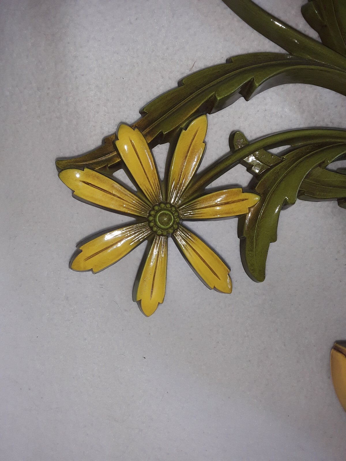 Vintage 3D Flower Wall Art Decor Syroco Inc Made USA MCM Retro Mid ...