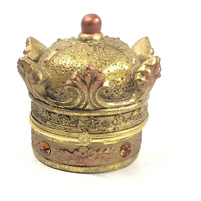 Mark Roberts Nativity Scene Gold Crown Wooden Trinket Box Hand Painted ...