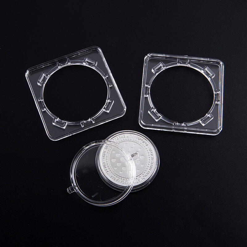 4cm Acrylic Coin Display Case Transparent Box Commemorative Medal ...
