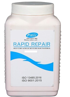 RAPID REPAIR Self Cure Denture Repair Material Powder 100gm Pack | eBay