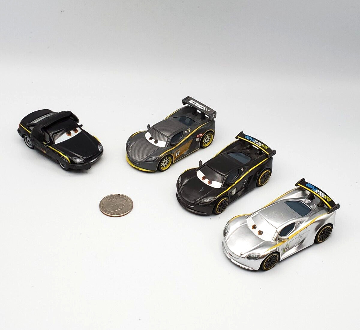 Disney Pixar Cars 2 pack Lewis Hamilton & Bruce Boxmann