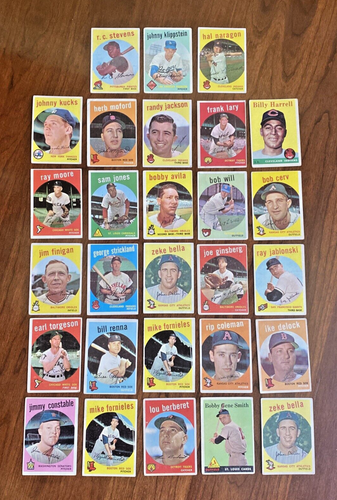 (28) 1958-59 Topps Vintage Baseball Cards! Very Good Condition! | eBay