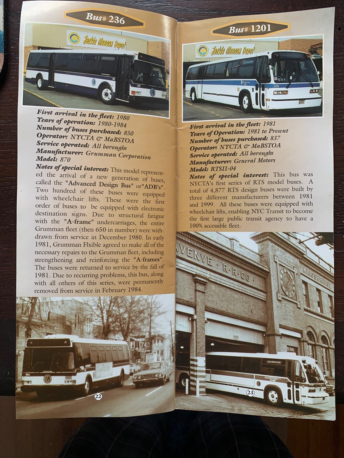 NYC NEW YORK CITY TRANSIT MTA VINTAGE BROCHURE BUS FLEET 1917 - 1981 GREAT PICS | eBay