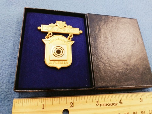 US Army Distinguished Rifleman Gold Competition Badge Medal - G-GI | eBay