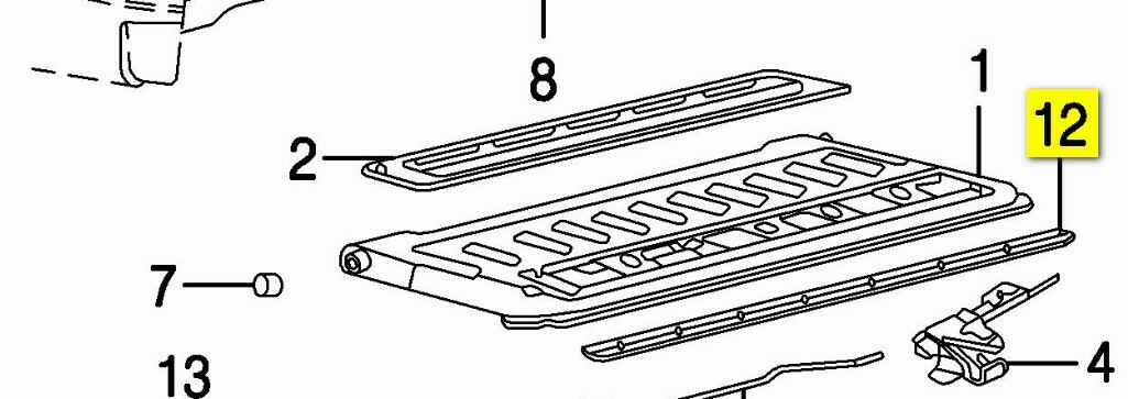 New Upper Tailgate Molding For 02-06 Ford Super Duty FO1904103 ...