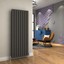 Flat Panel Vertical Radiator Double Single Central Heating Rad Grey ...
