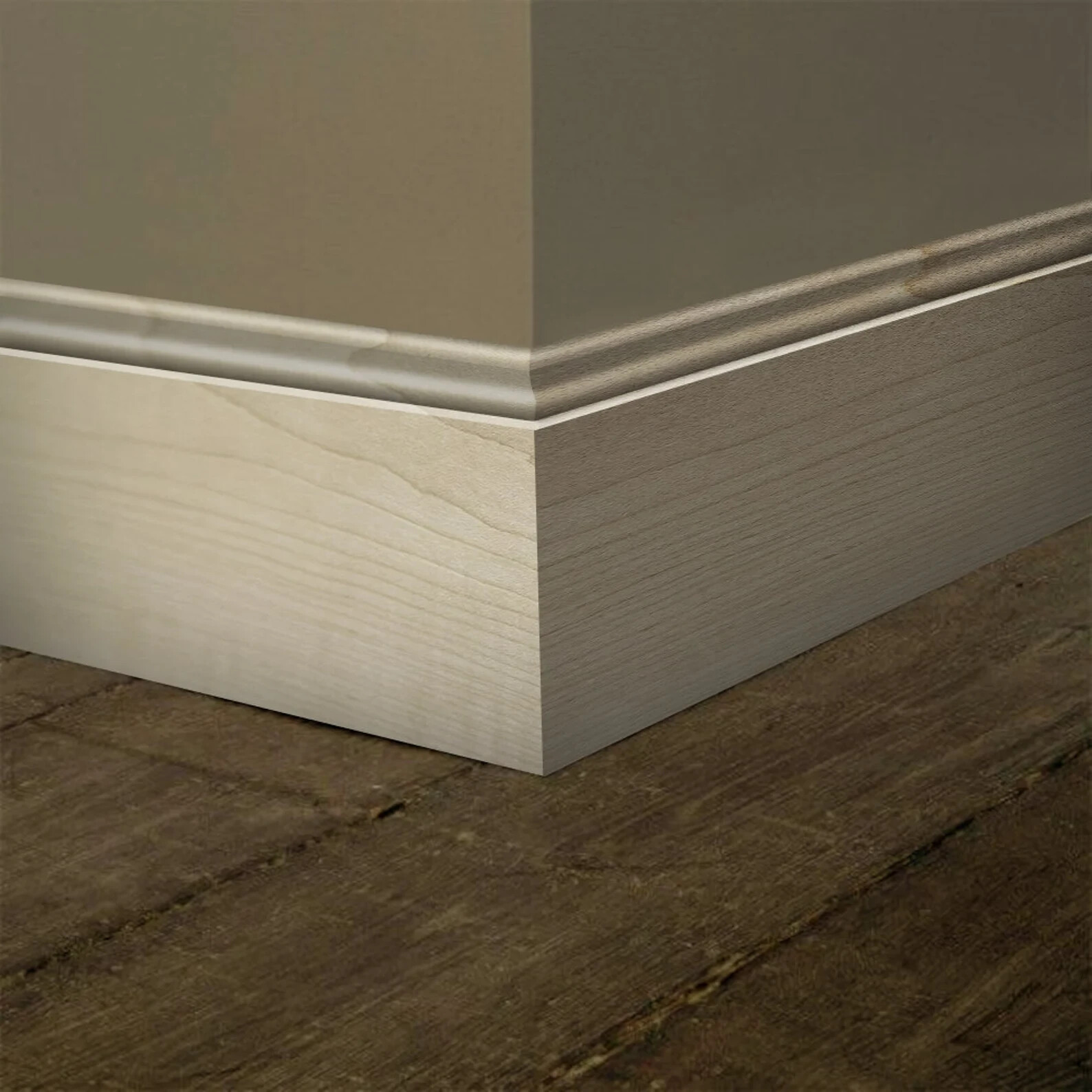 Unfinished Maple Baseboard Moulding 9/16 in x 4-1/2 in x 7 ft | Solid ...