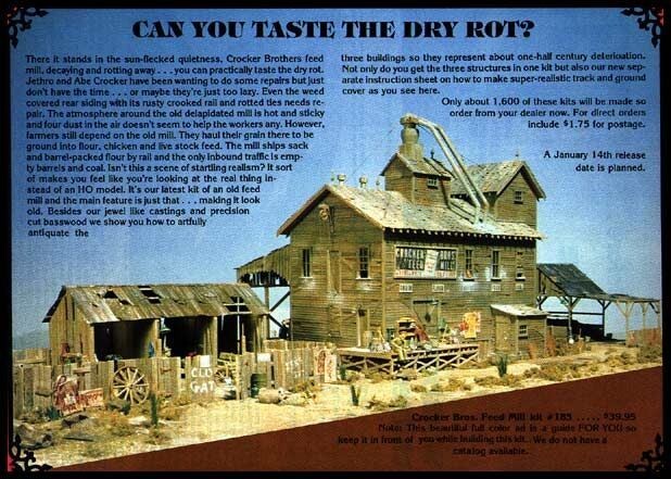 HO Scale Fine Scale Miniatures Crocker Bros Feed Mill kit unbuilt ...