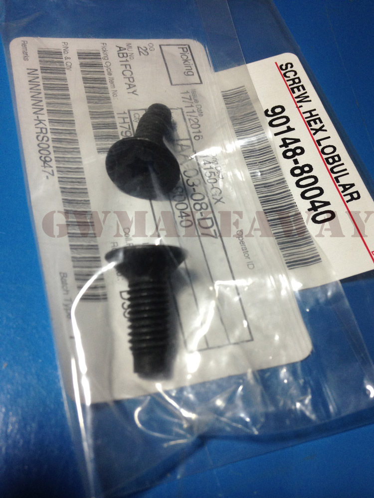 Toyota 90148-80040 SCREW HEX LOBULAR Bolt Door OEM | eBay