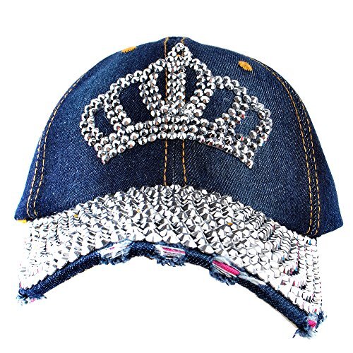 Bling Rhinestone Hats Crown Design Womens Baseball Cap Golf One Size ...