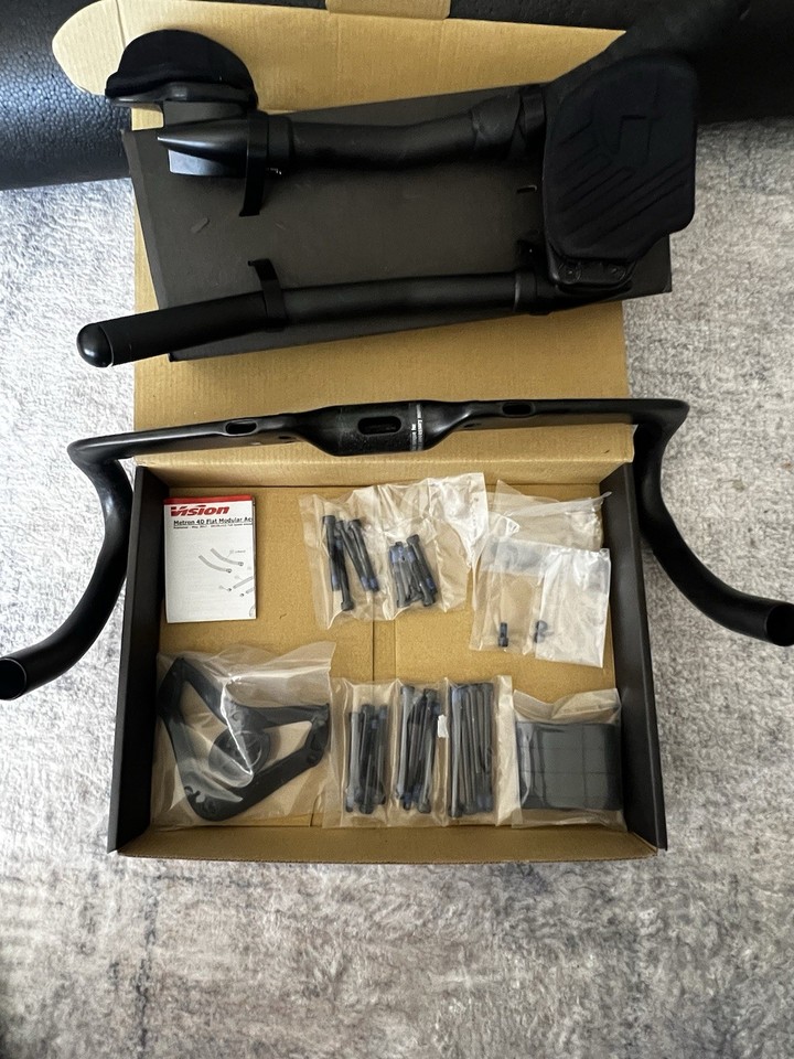 Vision Metron 4D MAS 400mm Flat Handlebar With Aerobar Extensions | eBay