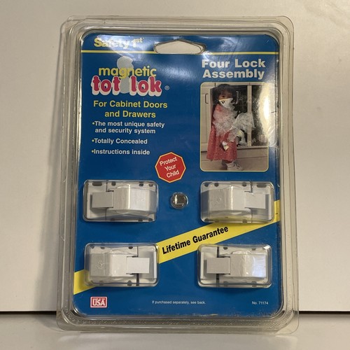 Safety 1st Magnetic Tot Lok Four Lock Set 71174 6mos and up 4 Locks for ...