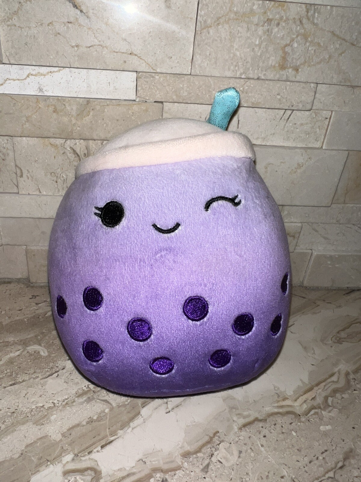 Squishmallow Bubble Tea Boba Drink 5" Poplina The Purple Drink Plush Toy | eBay