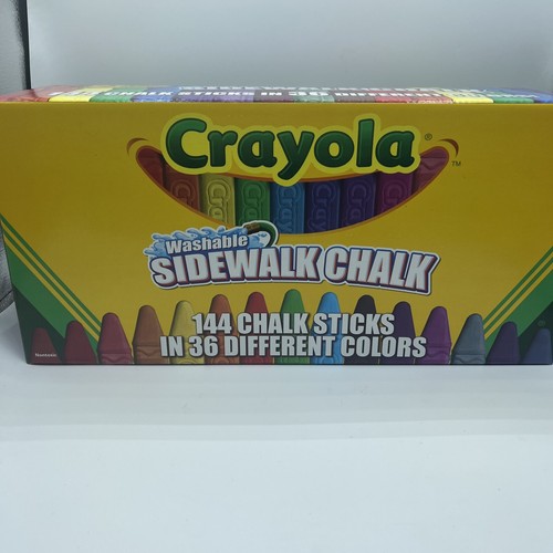 NEW - 144 Count Crayola Washable Sidewalk Chalk 36 Different Colors E23 ...