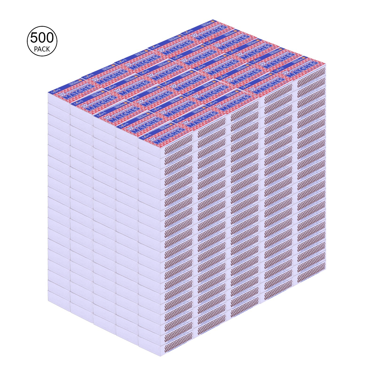 500 PACK Wooden Penny Matches 32 Count Strike On Box Kitchen/Camping ...