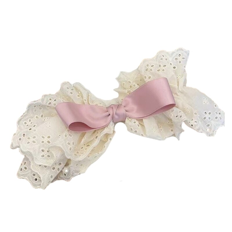 Girl Hair Clip Large Ribbon Bowknot Balletcore Barrettes for Lady Girl ...
