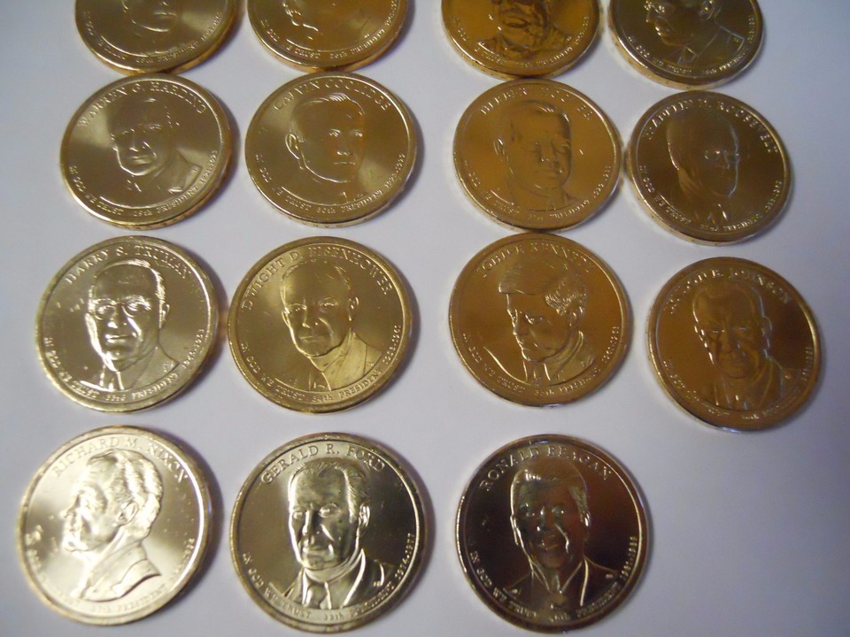 1 of Each President (39 Coins) 2007-2016 Complete Set $1 Golden Dollars ...