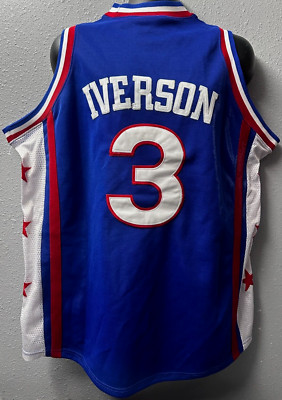 Philadelphia 76ers #3 Allen Iverson Mitchell & Ness Hardwood Classics ...