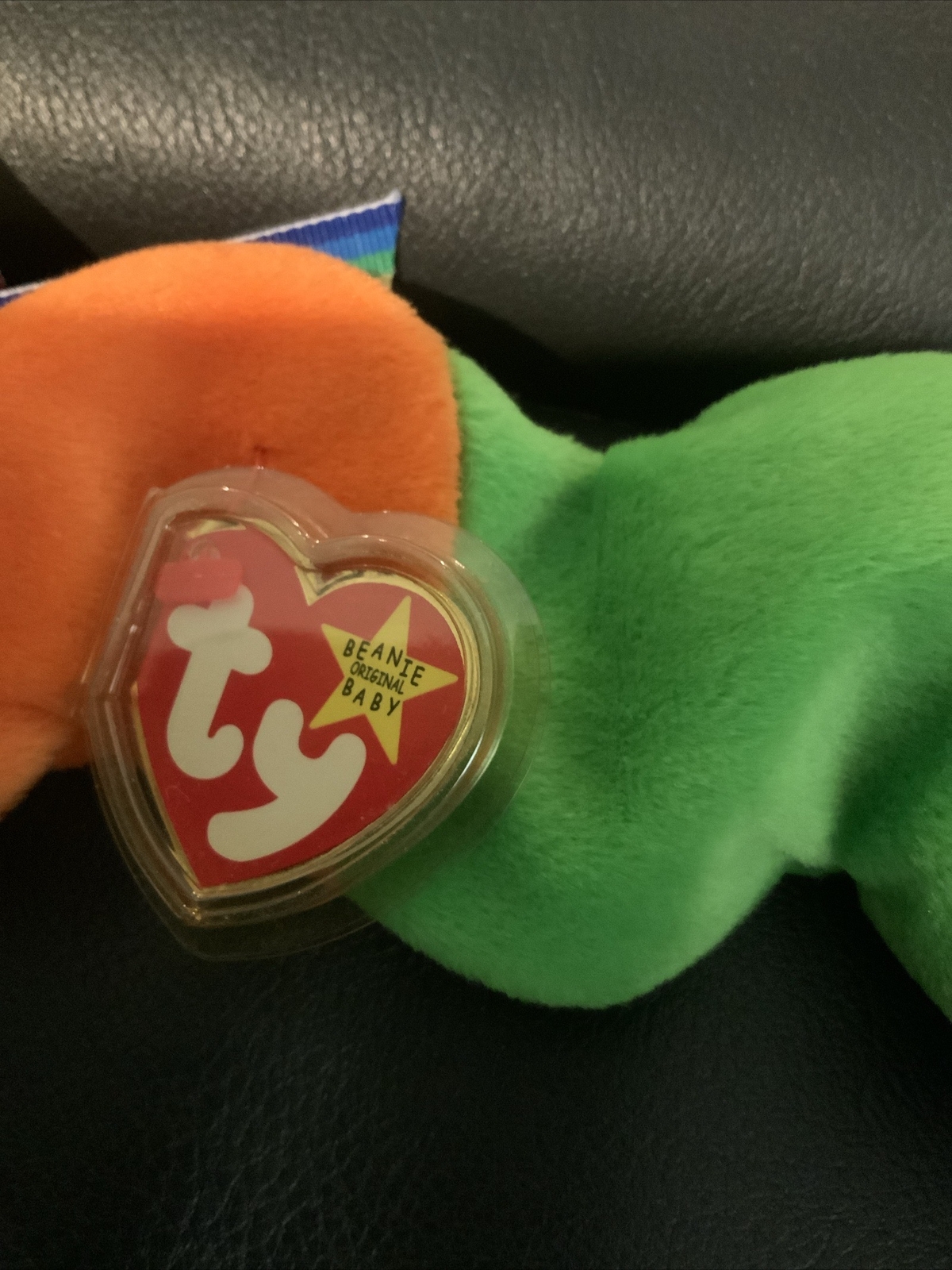 TY Inch the Worm Rainbow Colors Beanie Baby 5th Gen With 2 Tush Tag ...