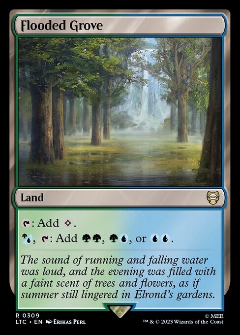 MTG - 4 x Flooded Grove - Playset of 4 - Lord of the Rings Commander | eBay