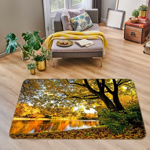 3D Autumn Forest River NAO6781 Game Rug Mat Elegant Photo Carpet Mat ...