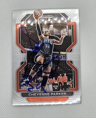 CHEYENNE PARKER AUTOGRAPH SIGNED 2022 PANINI PRIZM CARD #83 ATLANTA ...