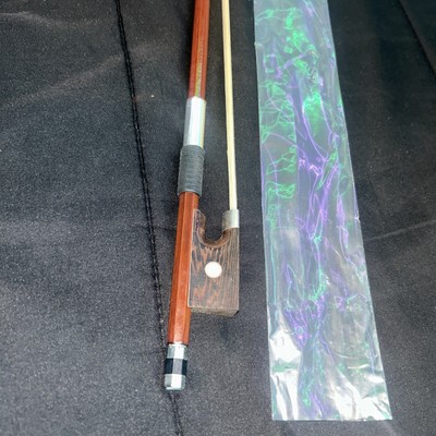 4/4 Violin Bow brazilwood Ebony frog Straight Natural Bow Hair Advance ...