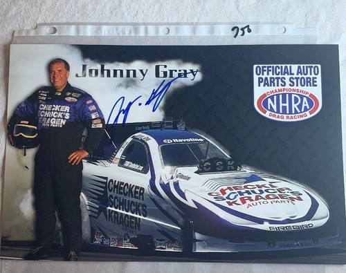 2003 Signed Johnny Gray Kragen Auto Parts Firebird NHRA Photo N 750 | eBay