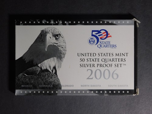2006 US Mint 50 State Quarters Silver Proof Set - W/BOX and COA | eBay