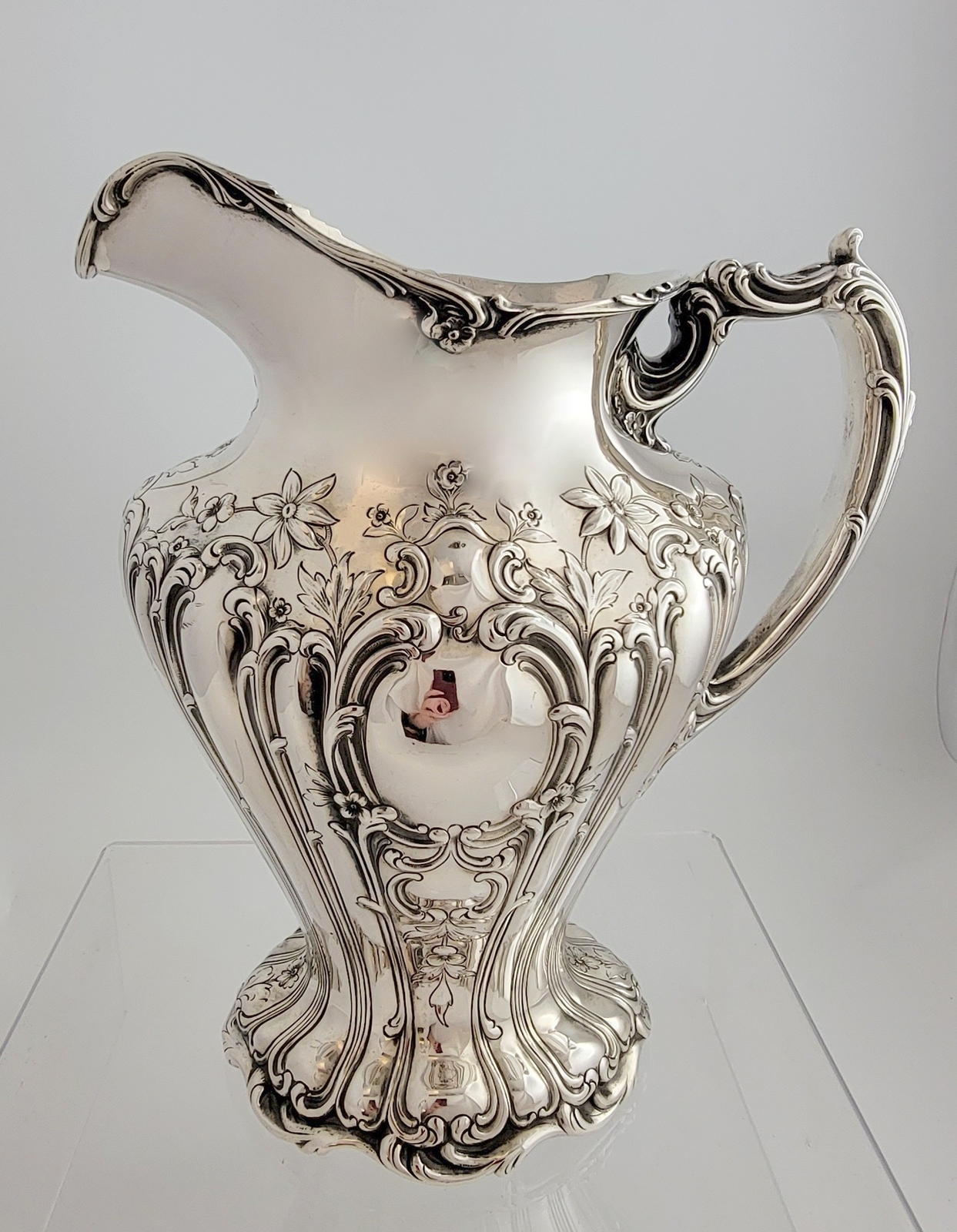 Gorham Sterling Silver Chantilly Grand Water Pitcher Date Mark 1899 | eBay