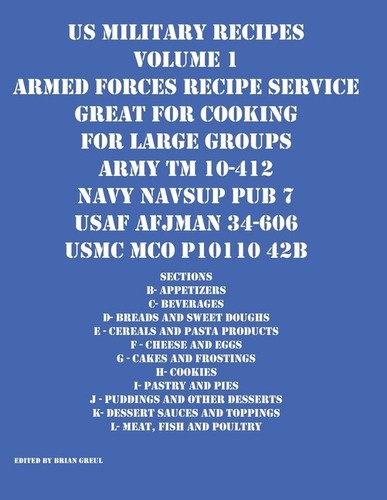Us Military Recipes Volume 1 Armed Forces Recipe Service Great For ...