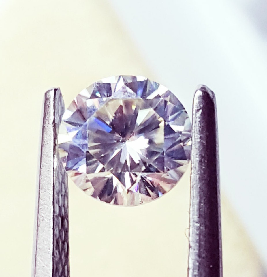 Synthetic Moissanite Clean White (H) Color Certified Loose Gemstone 0. ...