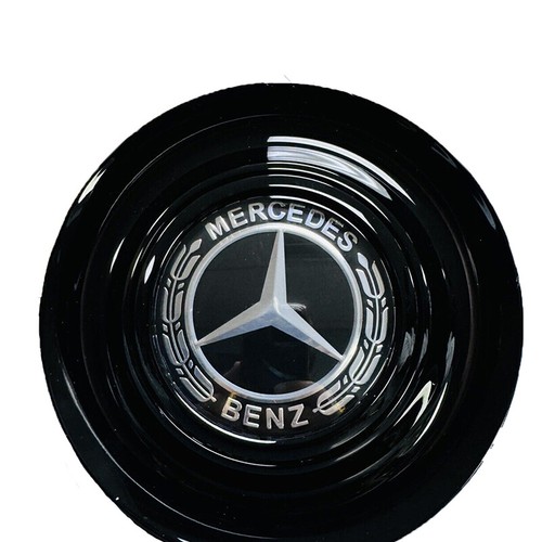 4 FORGIATO XL FLOATING CAP BLACK With Mercedes Benz Logo Fit All ...