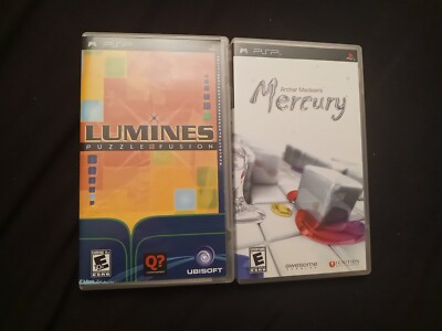 PSP LUMINES AND MERCURY BOXES WITH GUIDES NO GAMES NM | eBay