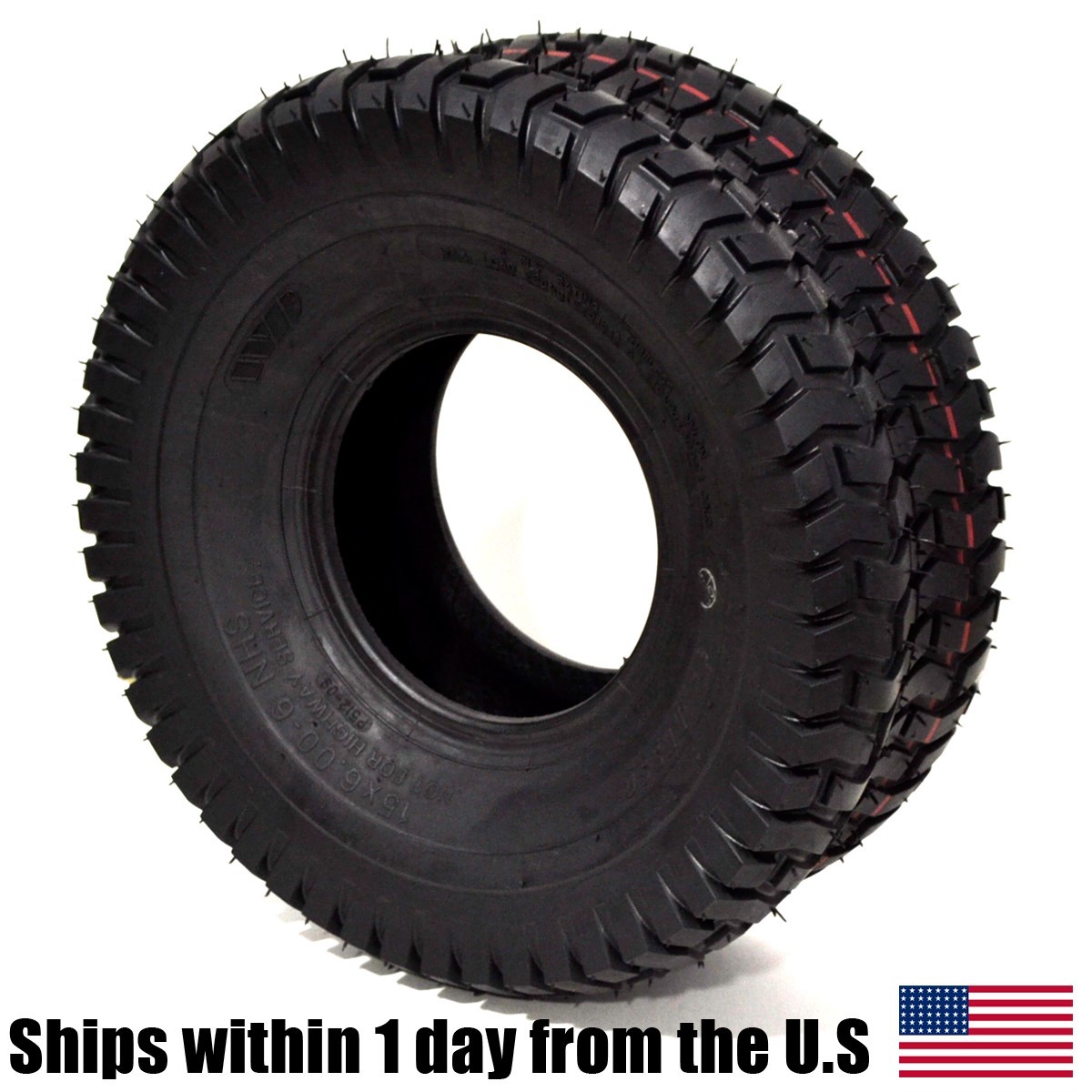2PK 15X6X6 NHS 15X6.00-6 Turf Tires Garden Tractor Lawn Mower Riding ...